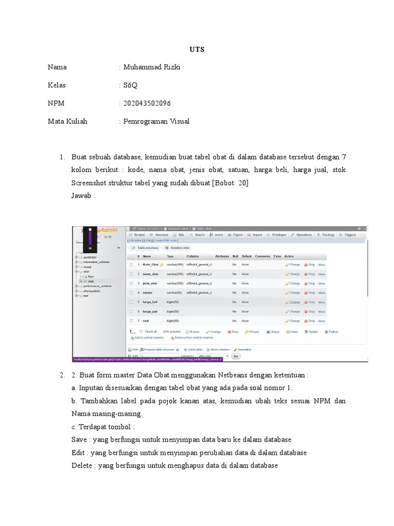Form Master Data Obat di NetBeans | PDF