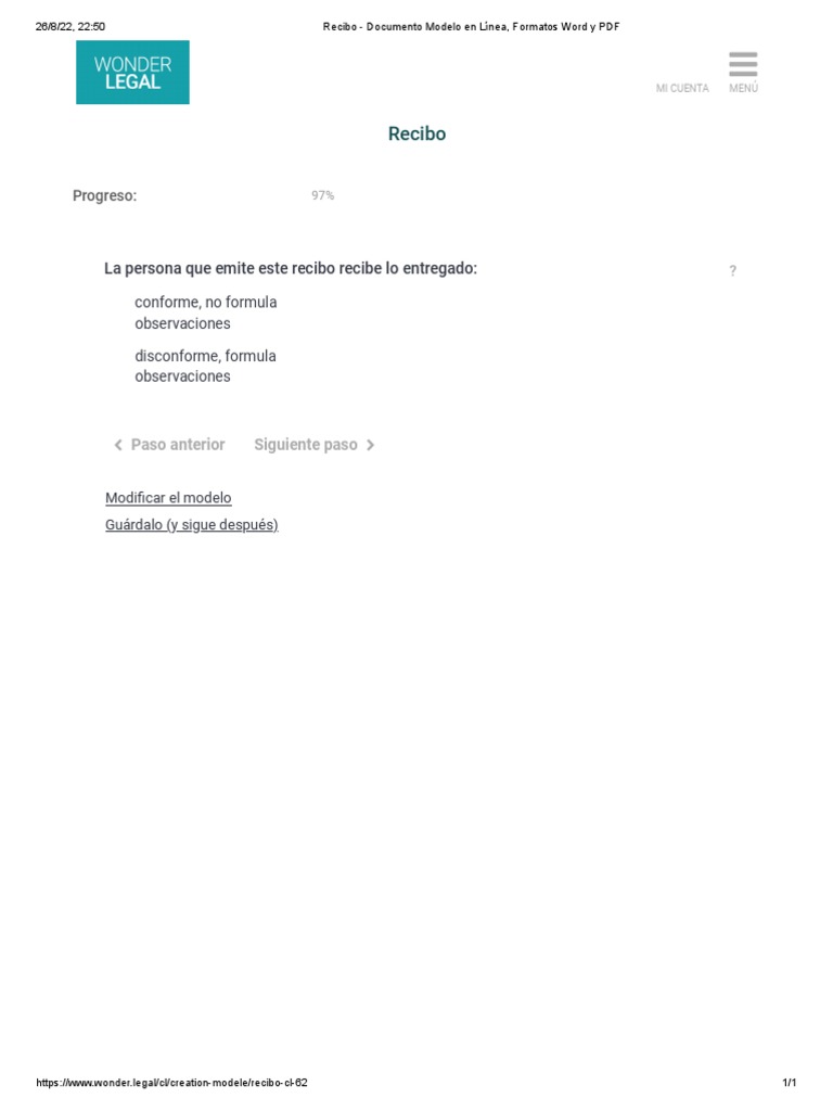 Recibo - Documento Modelo en Línea, Formatos Word y PDF | PDF