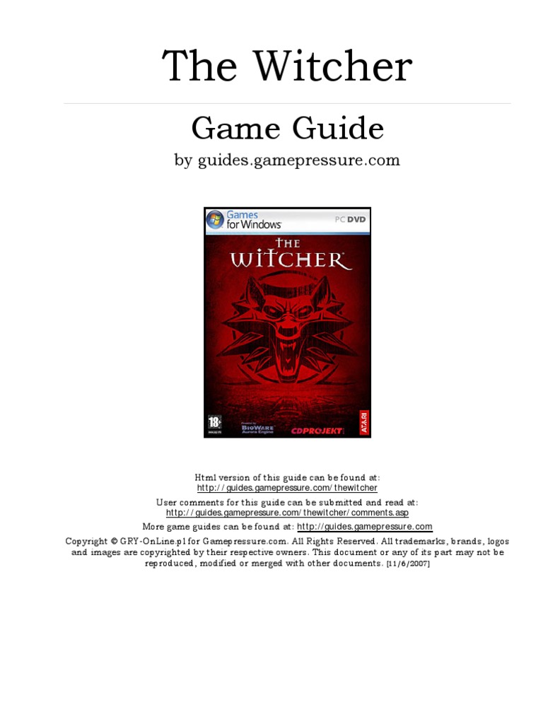 The Witcher-Guia Completo | Download Free PDF | Brand | Trademark