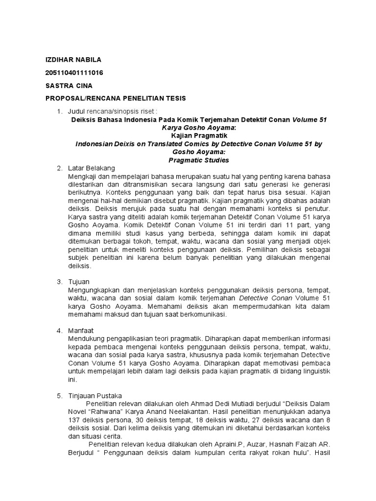 Template Rencana Riset Untuk Acuan Tesis (S2) | PDF | Seni & Disiplin ...