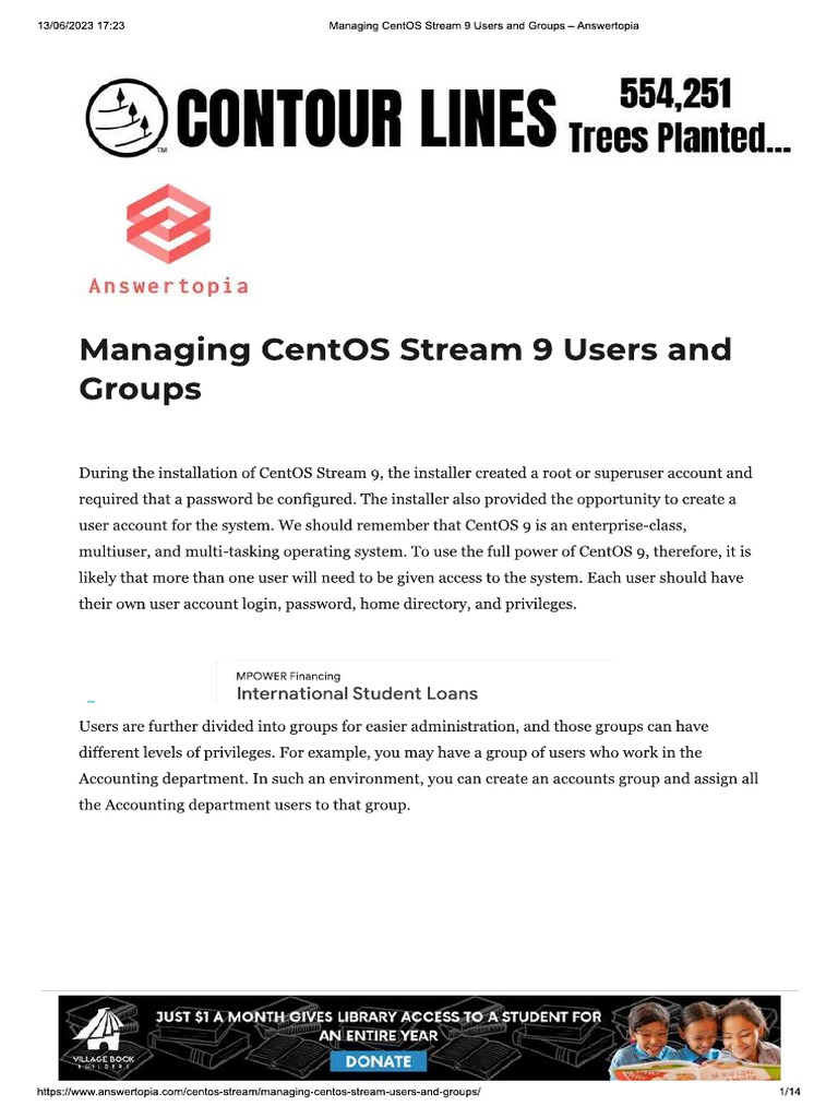 Managing CentOS Stream 9 Users and Groups - Answertopia | PDF