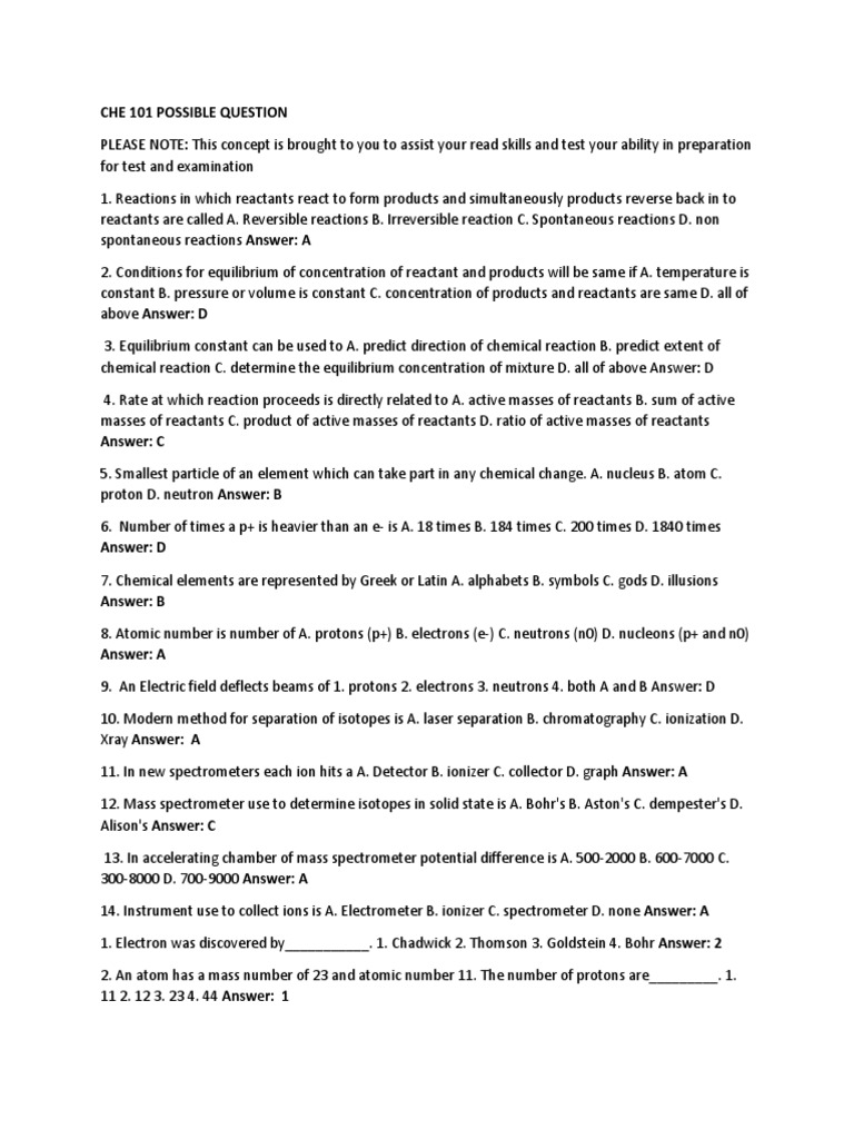 CHE101 by SUREBOY'20 | PDF | Technology & Engineering