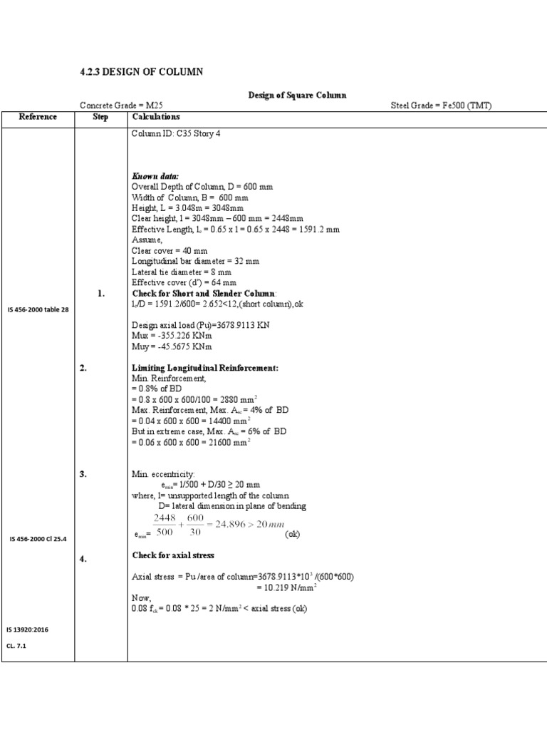 Column (1) SRC | PDF | Column | Mechanics