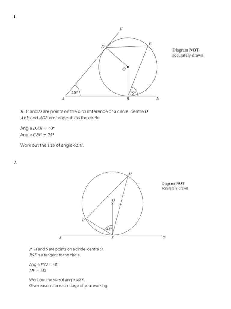 Circle-Theorems-Questions-2 | PDF