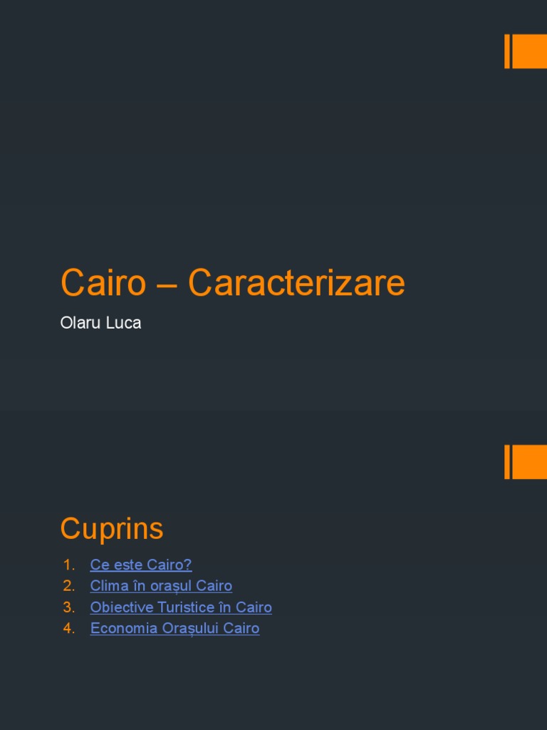 Cairo - Caracterizare | PDF