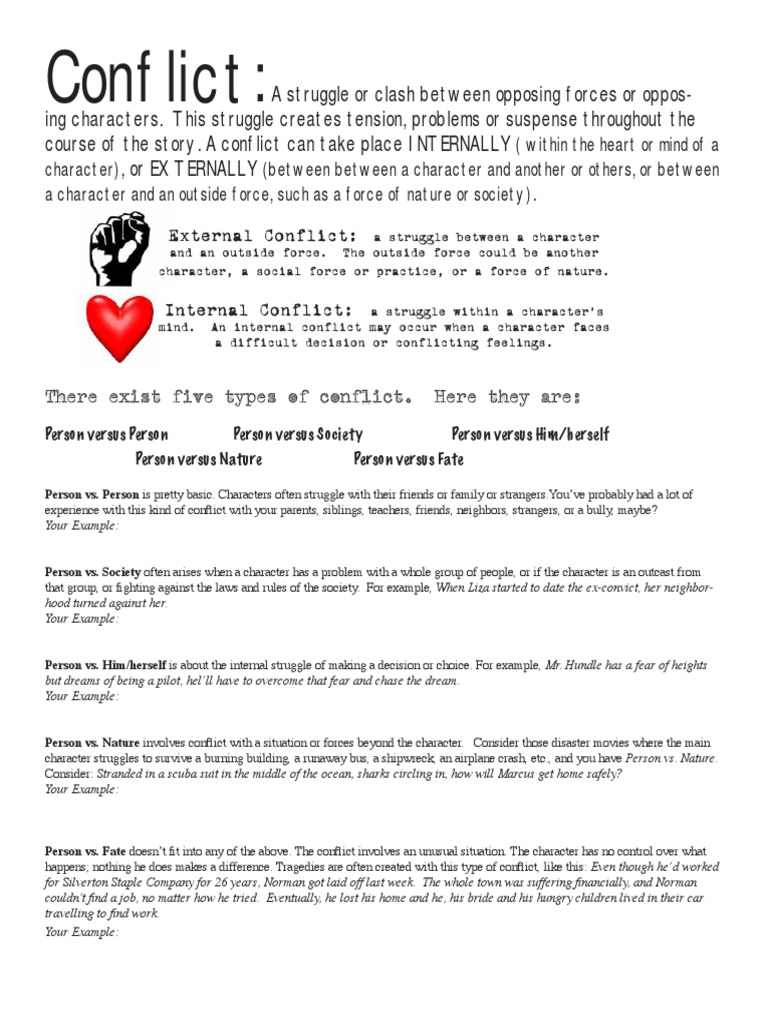 Conflict Worksheet | PDF