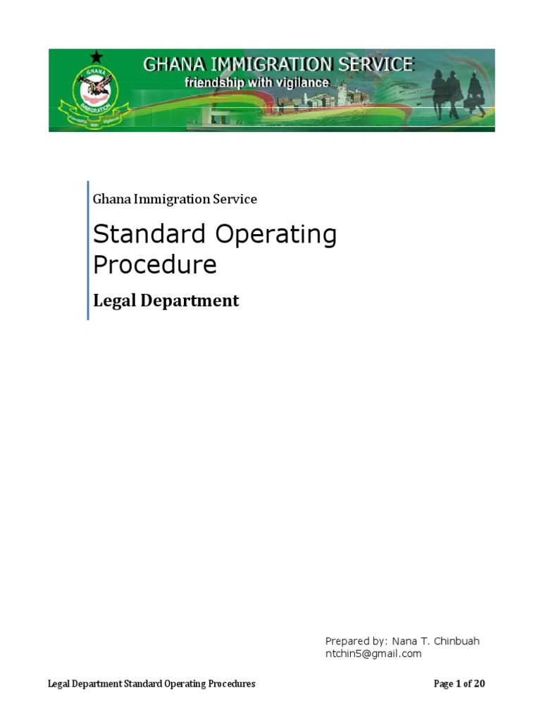 Legal Department SOP | PDF