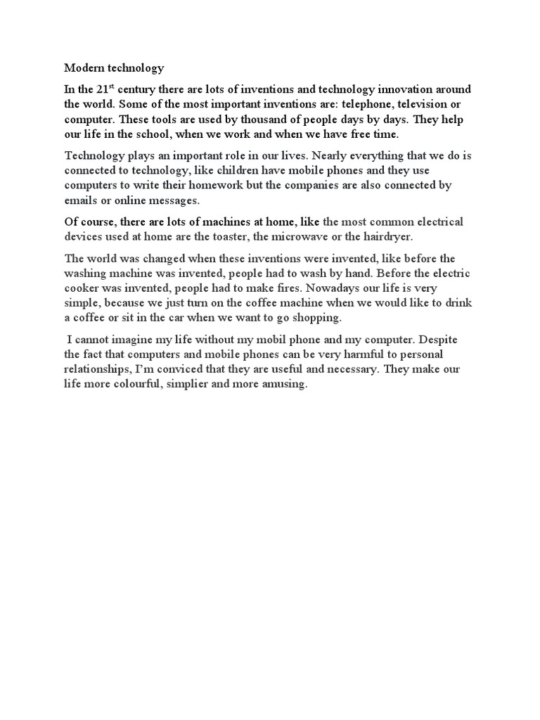 Modern Technology | PDF