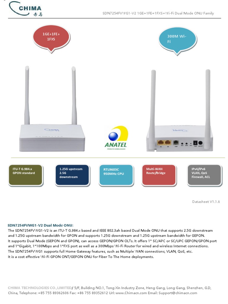 1GE+1FE+ 1Fxs: 300M Wi-Fi | PDF | Computer Network | I Pv6