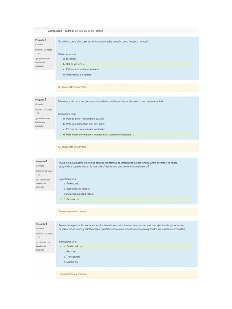 Cuestionario Final Modulo 1 - Diversidad Sexual CNDH | PDF