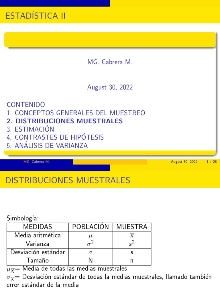 Distribución Muestral | PDF | Distribución normal | Media