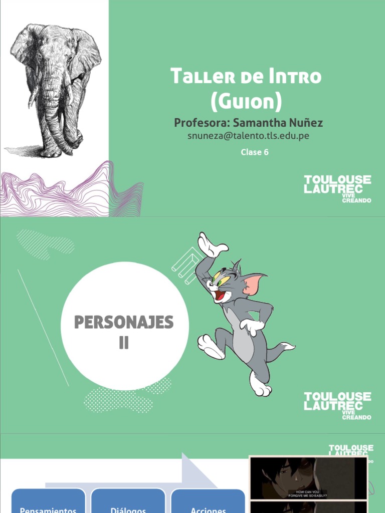 Clase 6 - Taller de Intro GUION - Personajes | PDF