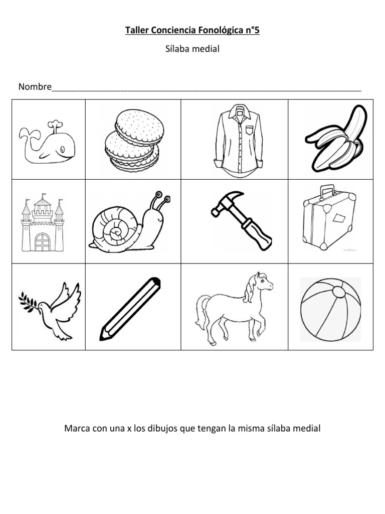 silaba medial imageenes | PDF