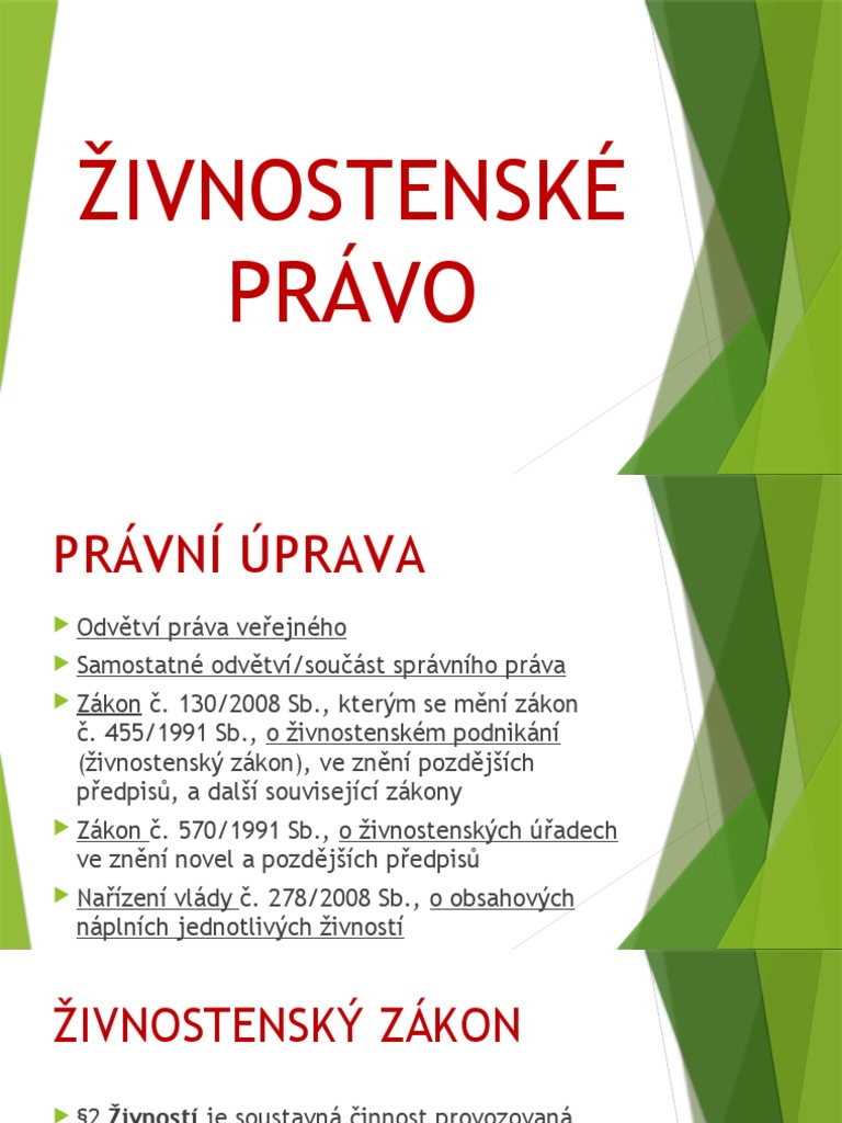 Živnostenské Podnikání | PDF