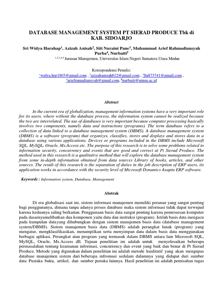 Artikel Kami Kelompok 5 | PDF | Databases | Data Management Software