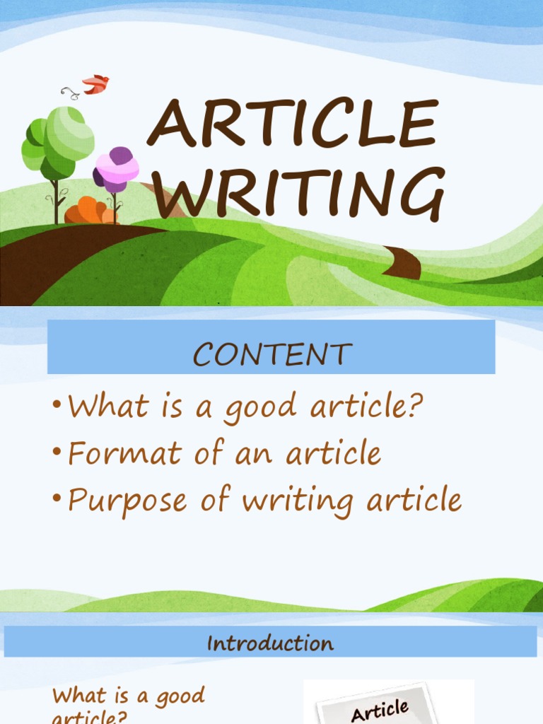 Article Writing Guide & Tips | PDF | Information | Cognition