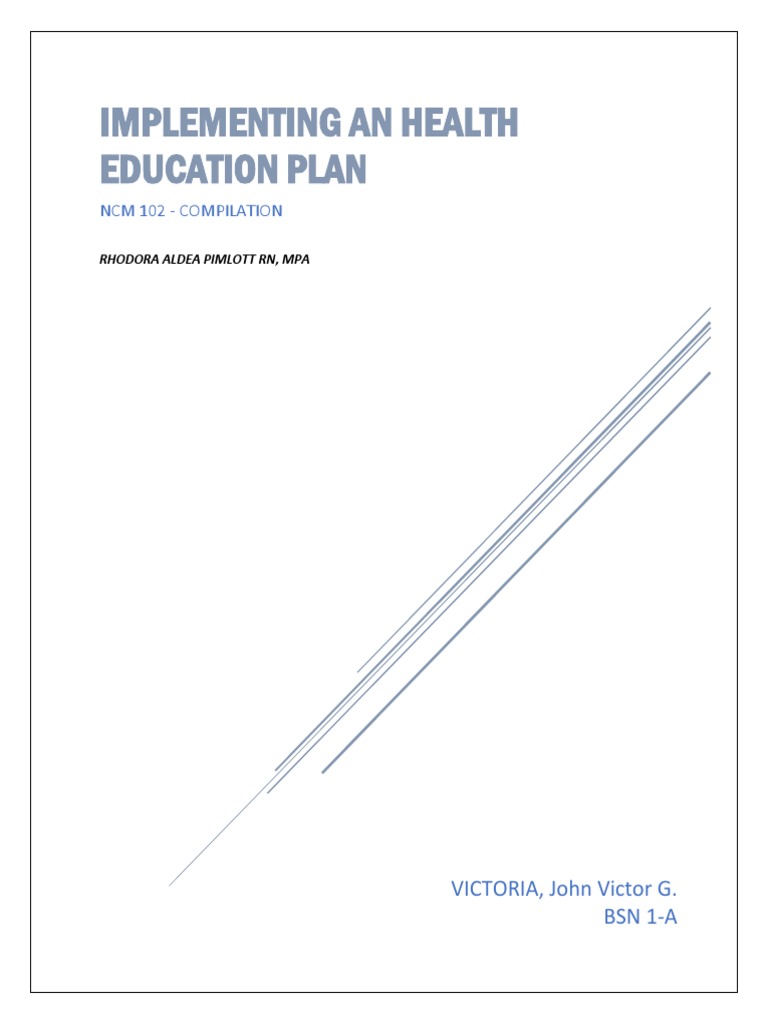 102 - Implementing An Health Education Plan | PDF | Evaluation | Health ...