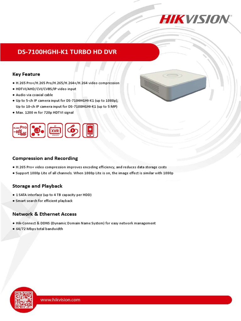 Fisa-tehnica-DS-7108HGHI-K1S | PDF | Video | Data Compression
