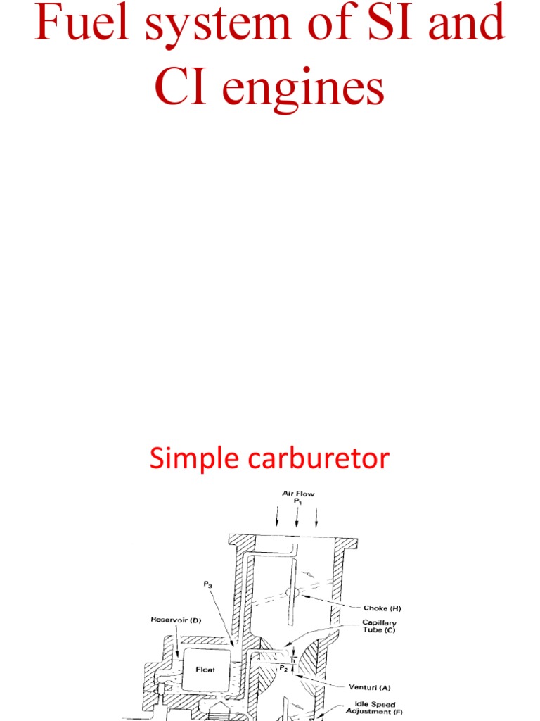Fuel System in Si and Ci Engine | PDF