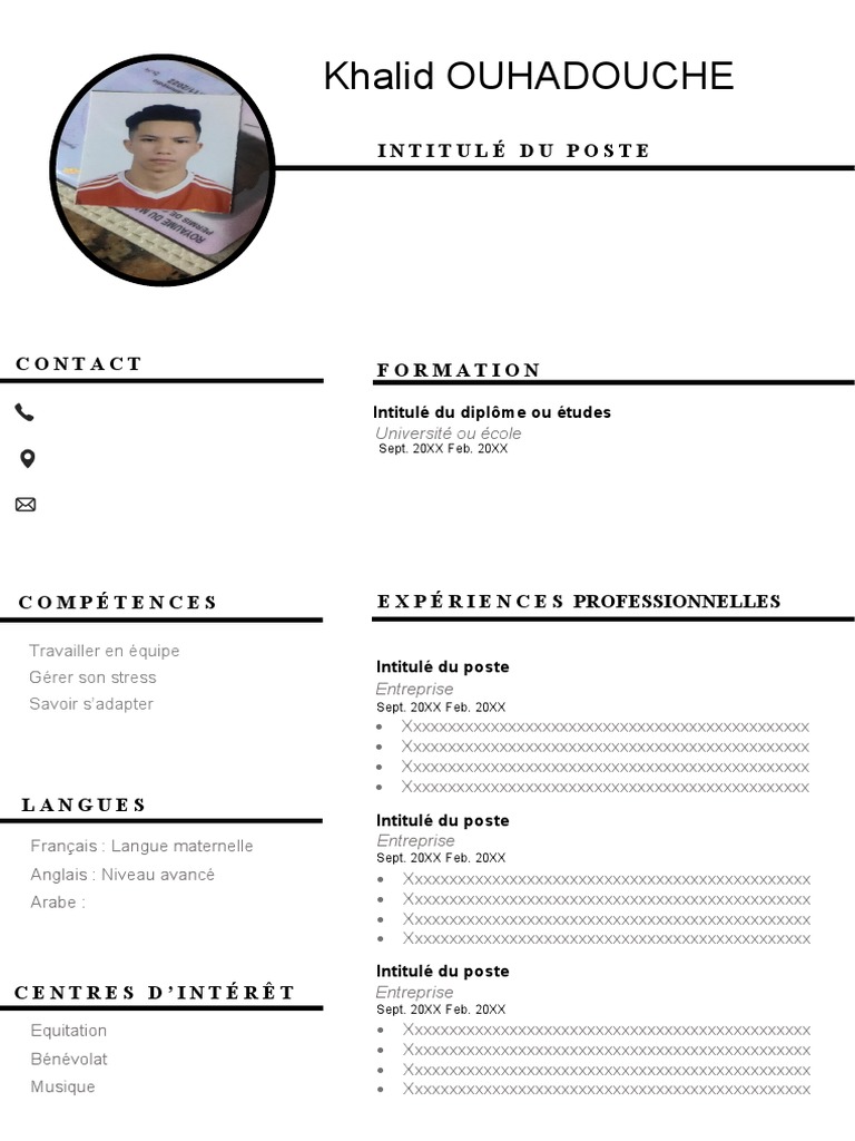 265 Modele CV Simple | PDF
