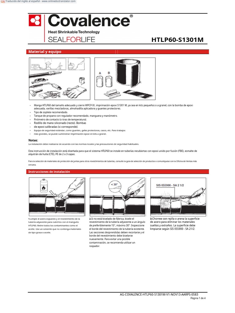 AG COVALENCE HTLP60 S1301M V1 NOV13 AARPS 0583 MSP - En.es | PDF ...