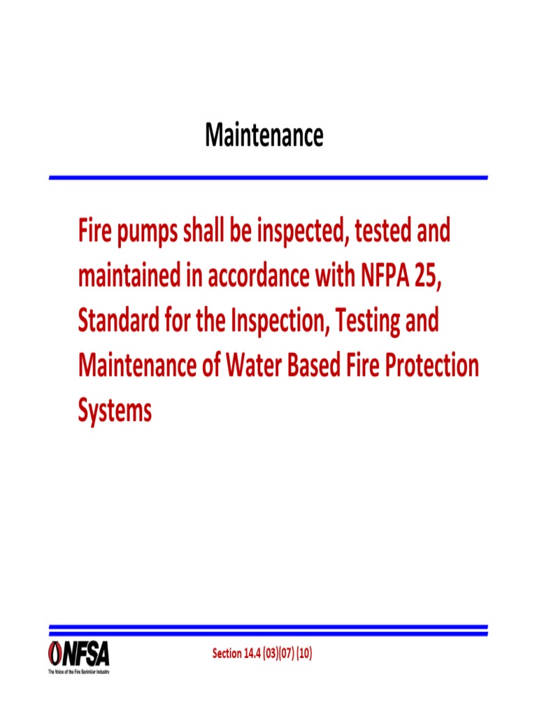 Mod 11 ITM NFPA 25 Fire Pump Water Tanks | PDF | Pump | Fire Sprinkler ...