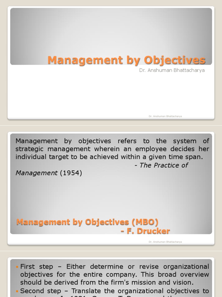 Management by Objective | PDF