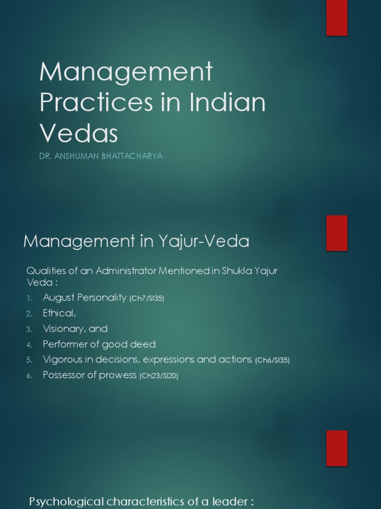 Management Practices in Indian Vedas | PDF | Bhagavad Gita | Bhakti