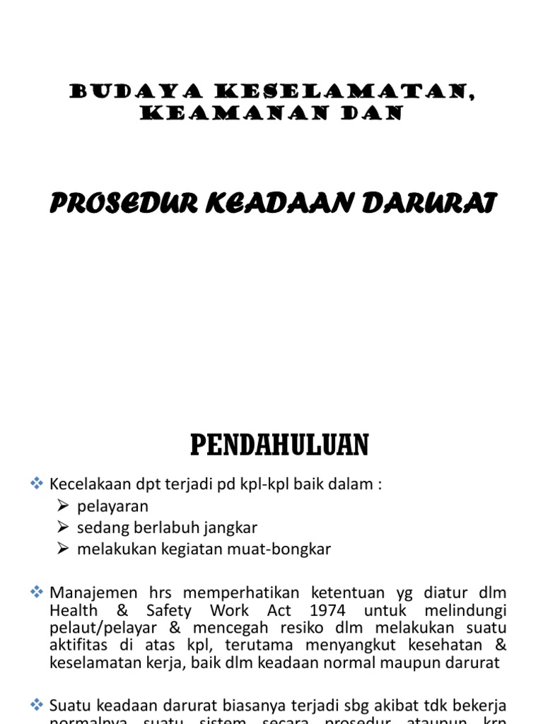 Emergency Procedures (SAR) | PDF