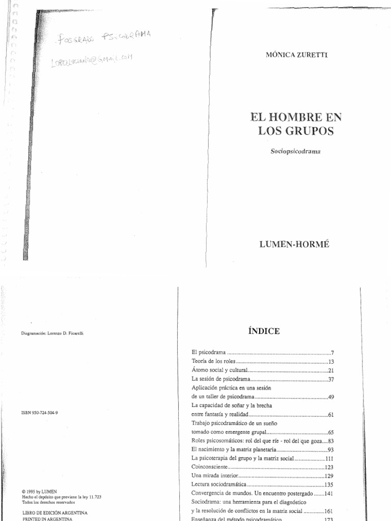 Zuretti M. El Hombre en Los Grupos Lumen 1995-Hojas Ordenadas | PDF