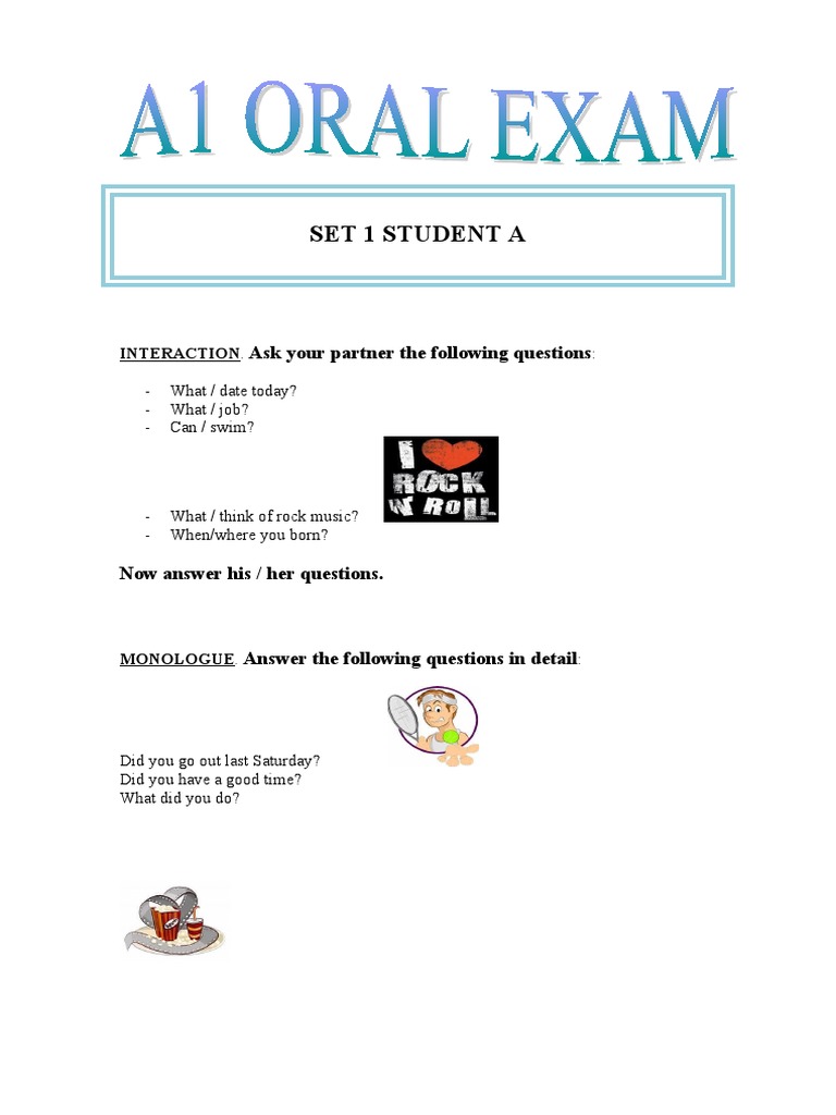 A1 Speaking Test Preparation Guide | PDF