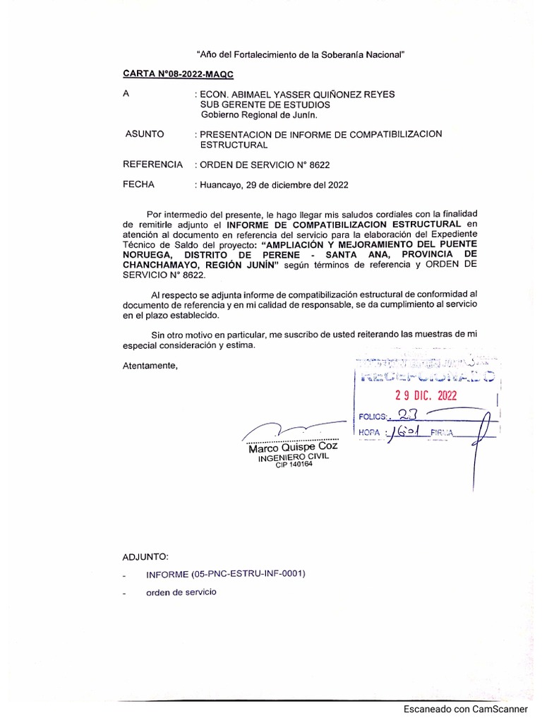 Cargo Informe Estructural | PDF