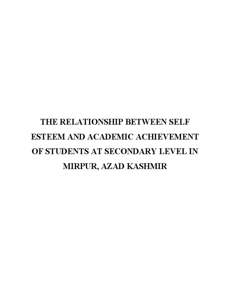 Self Esteem | PDF
