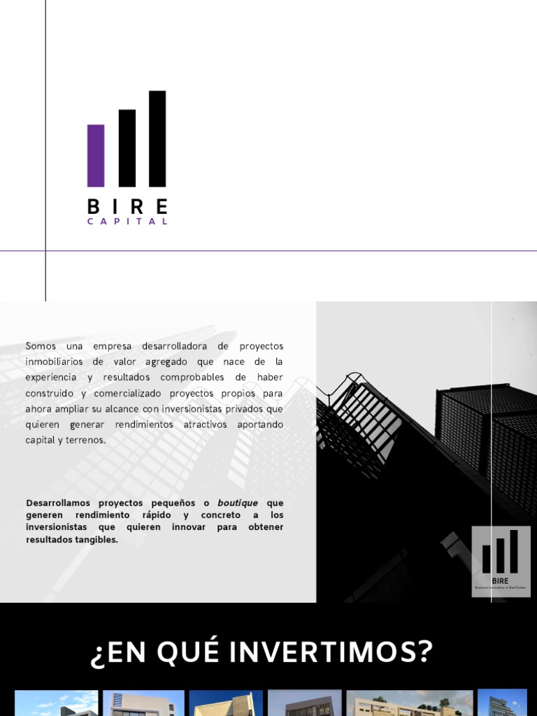 BIRE CAPITAL by BIRE Desarrollos | PDF | Economias