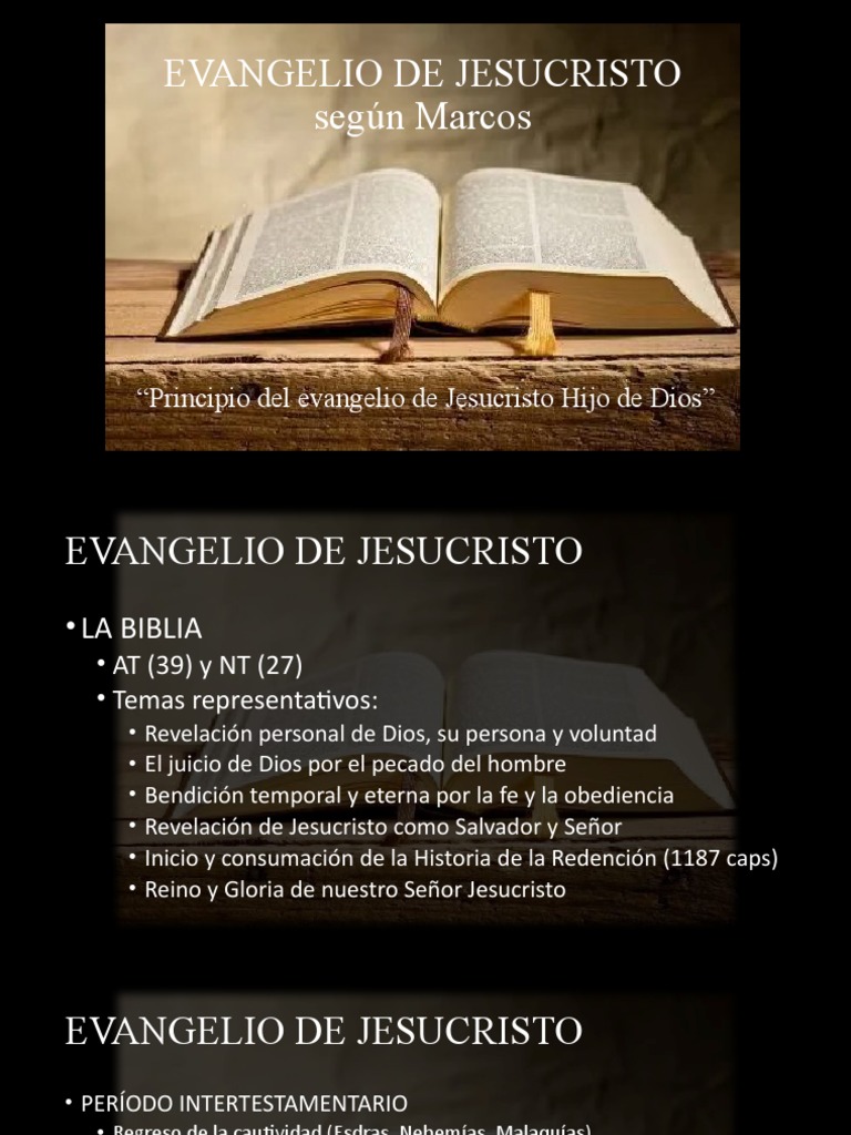 Evangelio de Jesucristo - Marcos | PDF