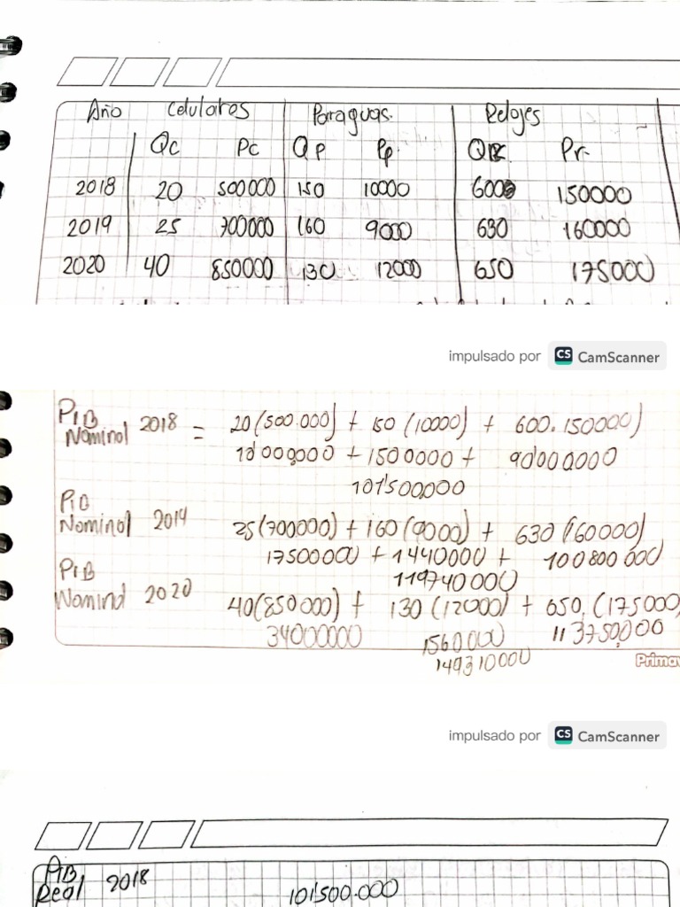 PIB Ejercicios | PDF