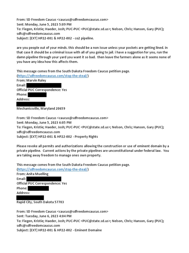 SD Freedom Caucus 061223 | PDF