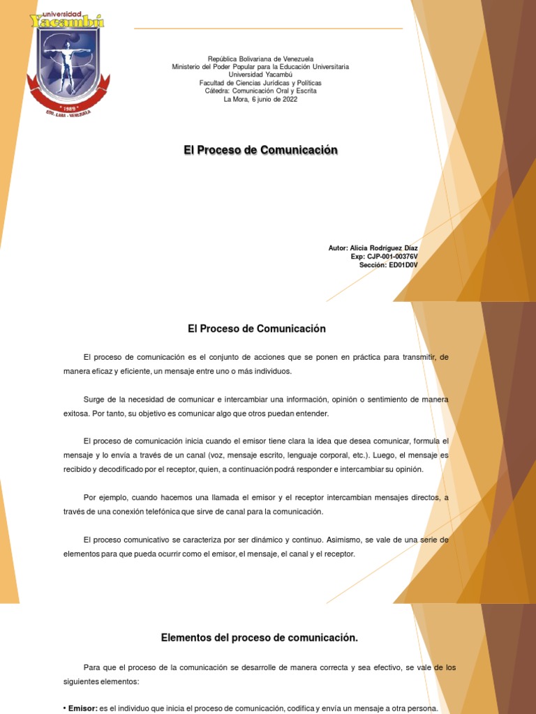 El Proceso de Comunicacion | PDF | Comunicación | Comunicación humana