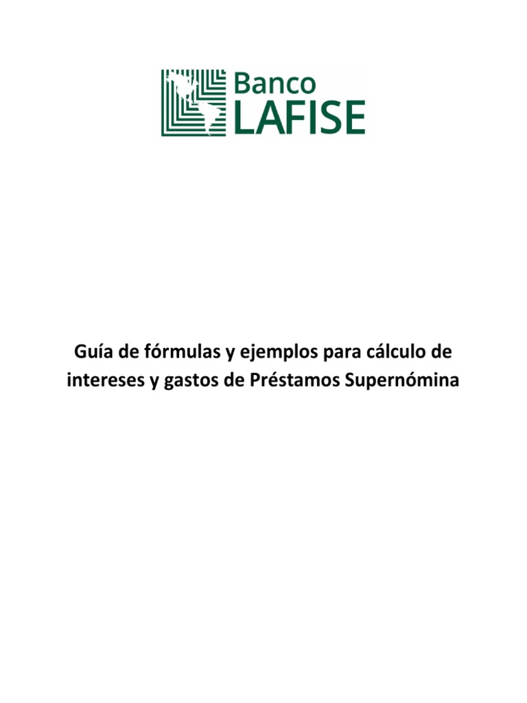 Guía de Fórmulas y Ejemplos Numéricos para Cálculo de Intereses y ...