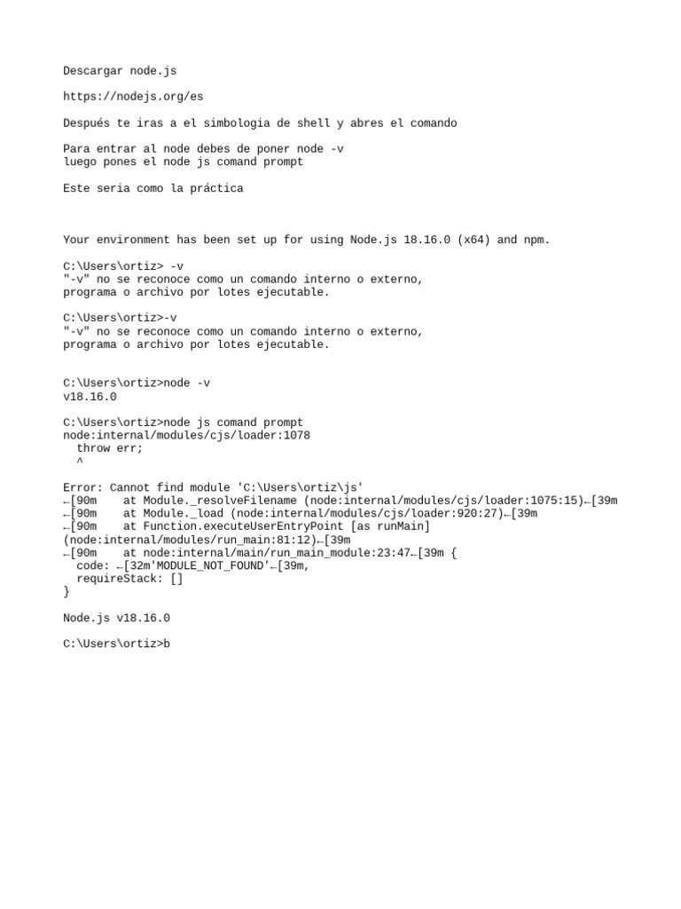 Node Chessani Comandos | PDF