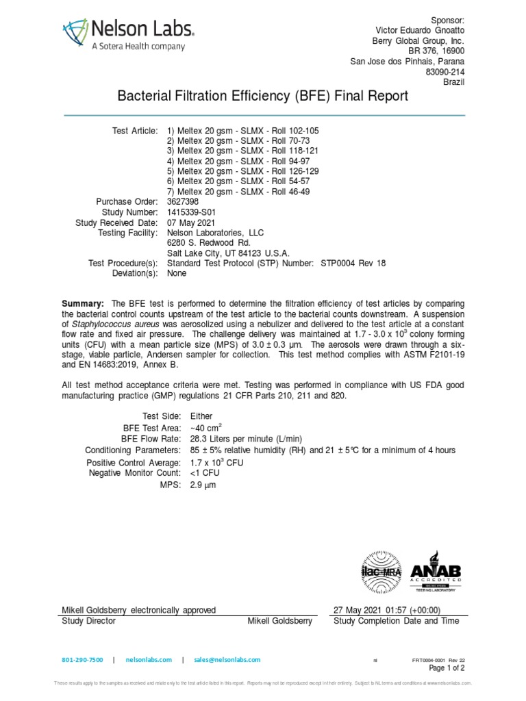Certificados Meltex 20 GR Berry | PDF