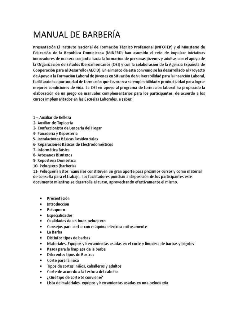 Manual Barberia 2022 | PDF