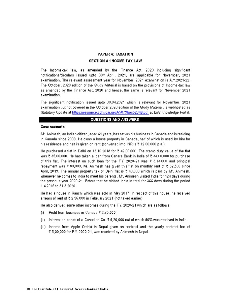 Tax Nov 21 RTP | PDF | Alternative Minimum Tax | Dividend