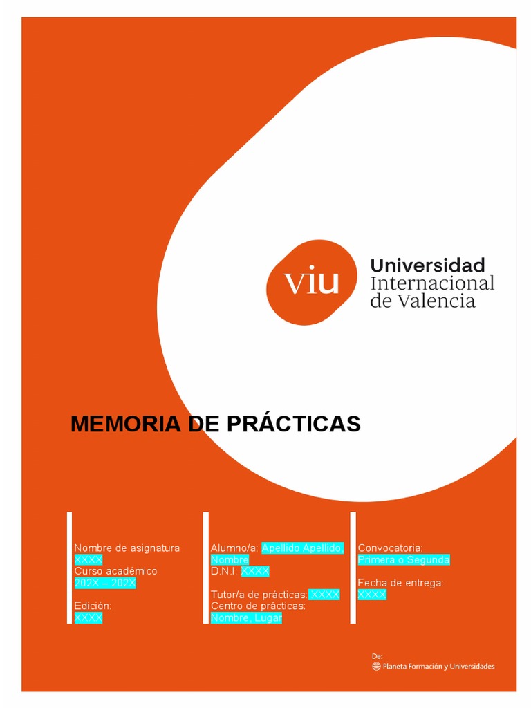 Plantilla Memoria de Prácticas Alumnos | PDF