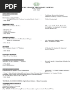 Form 1 Textbook and Supplies List | PDF | Books | Pencil