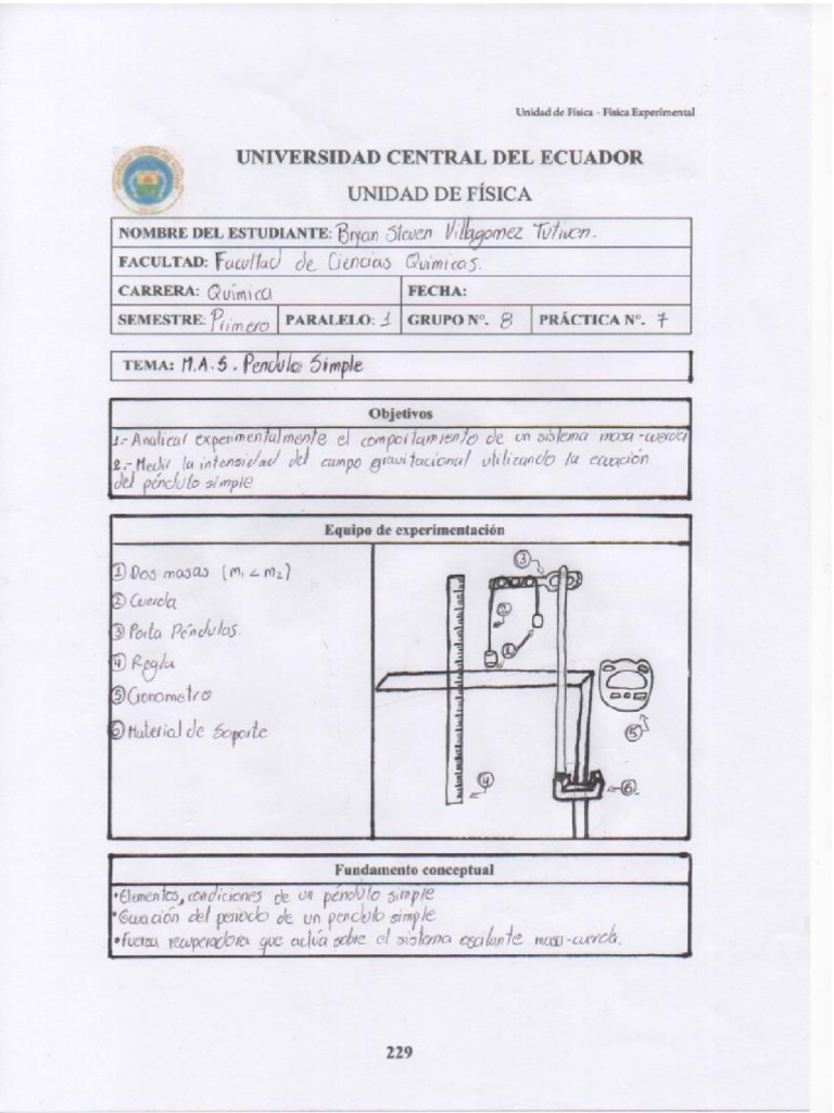P7 - Pendulo Simple-QR 001 | PDF