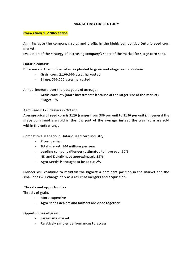 Marketing Case Studies | PDF