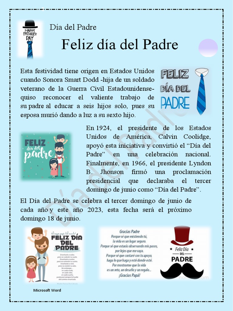 Biografía Día Del Padre | PDF
