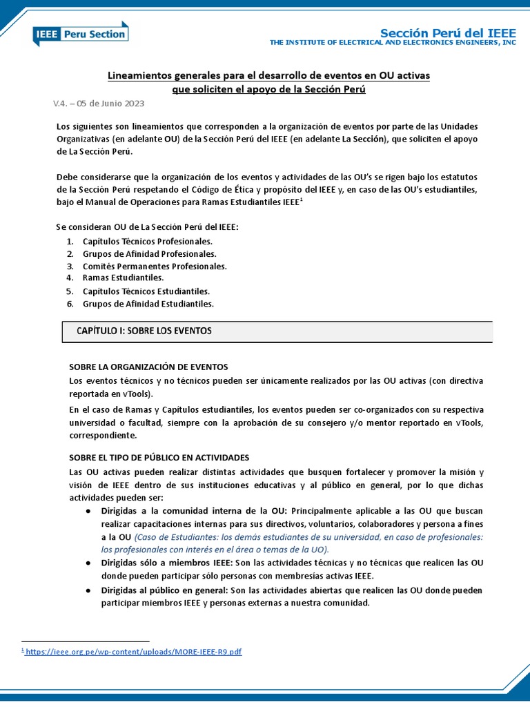 Lineamientos Generales | PDF