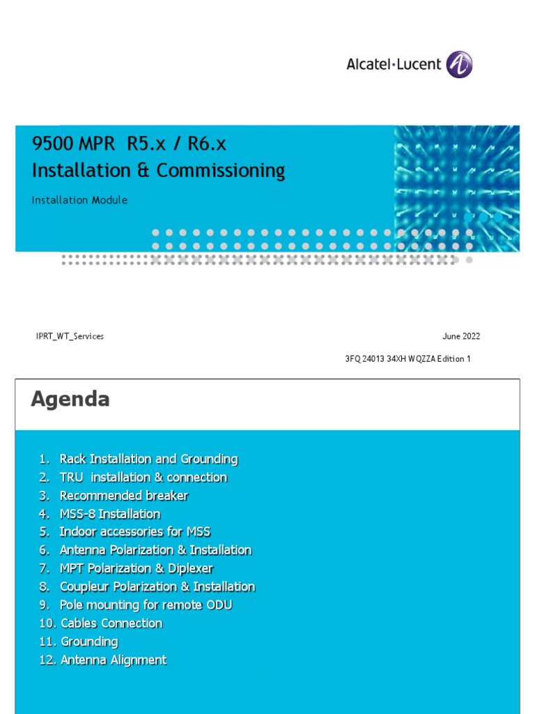 9500MPR Module 3 - Installation | PDF